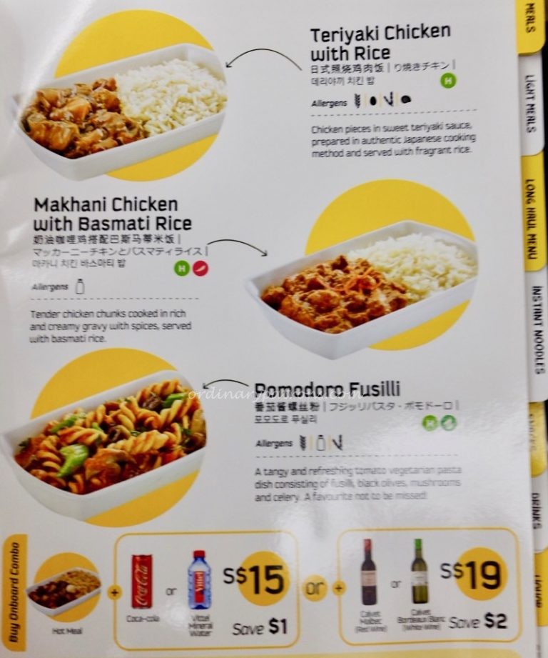 How is Scoot food? We try a couple of in-flight meals. - The Ordinary ...