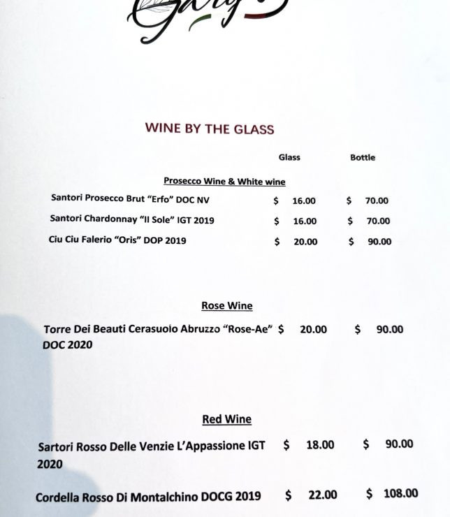 Gary's Restaurant - New Italian Restaurant at Rochester Park - The ...