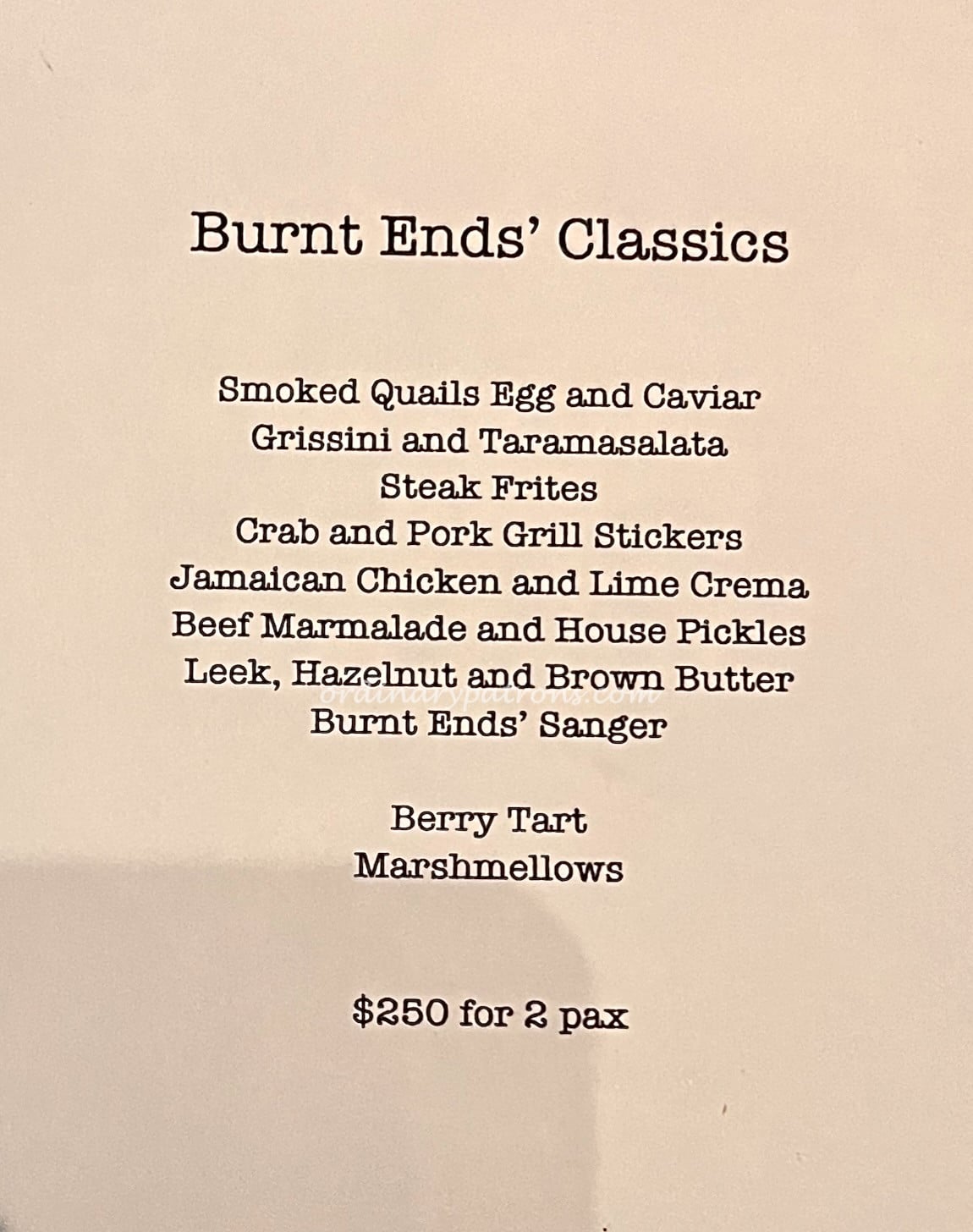 Burnt Ends Restaurant and Cocktail Bar @ Dempsey Singapore - The ...