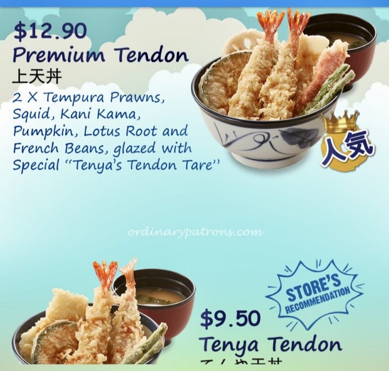Tenya Tempura ION Orchard : Affordable Japanese Food - The Ordinary Patrons