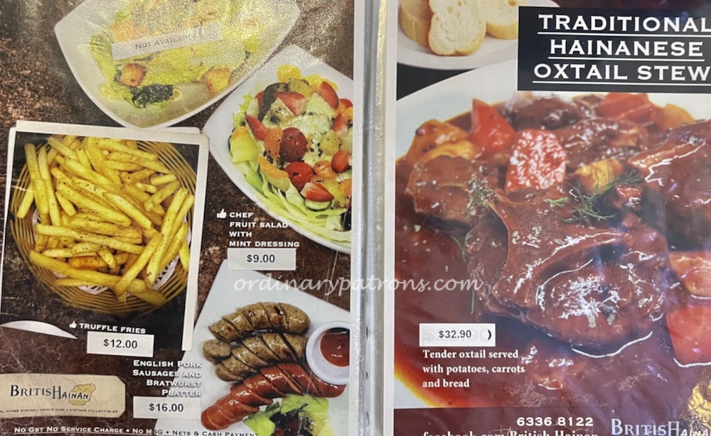 British Hainan Joo Chiat: Quirky Restaurant for Hainanese Western Food ...