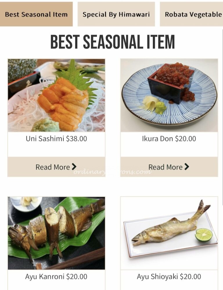 Himawari Japanese Restaurant - Lunch at Alexandra Road - The Ordinary ...