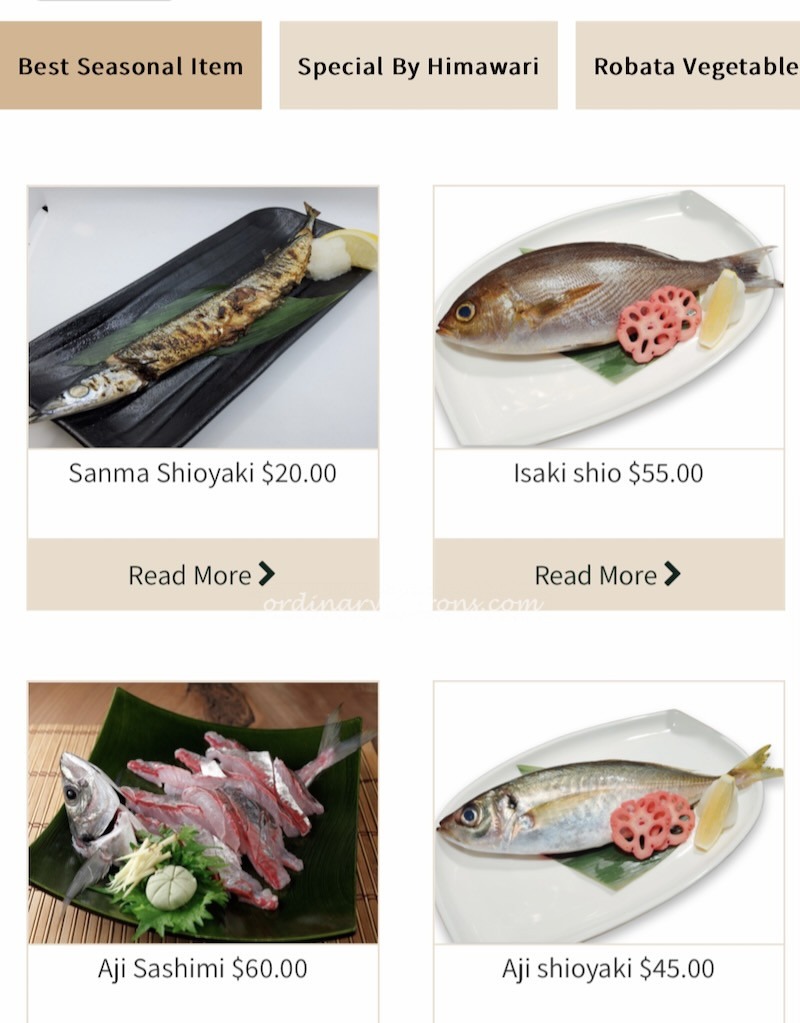 Himawari Japanese Restaurant - Lunch at Alexandra Road - The Ordinary ...