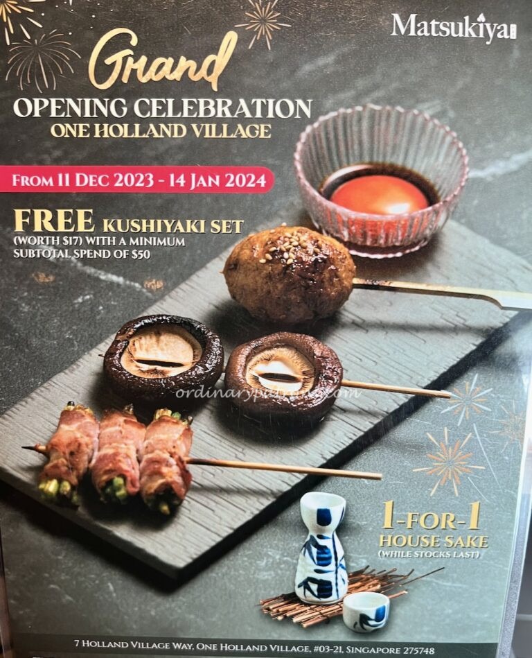 Matsukiya Holland Village - New Kushiyaki Restaurant - The Ordinary Patrons