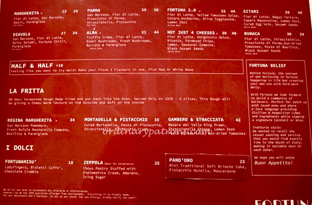 Fortuna Italian Restaurant at Tanjong Pagar: Sicilian and Neapolitan ...