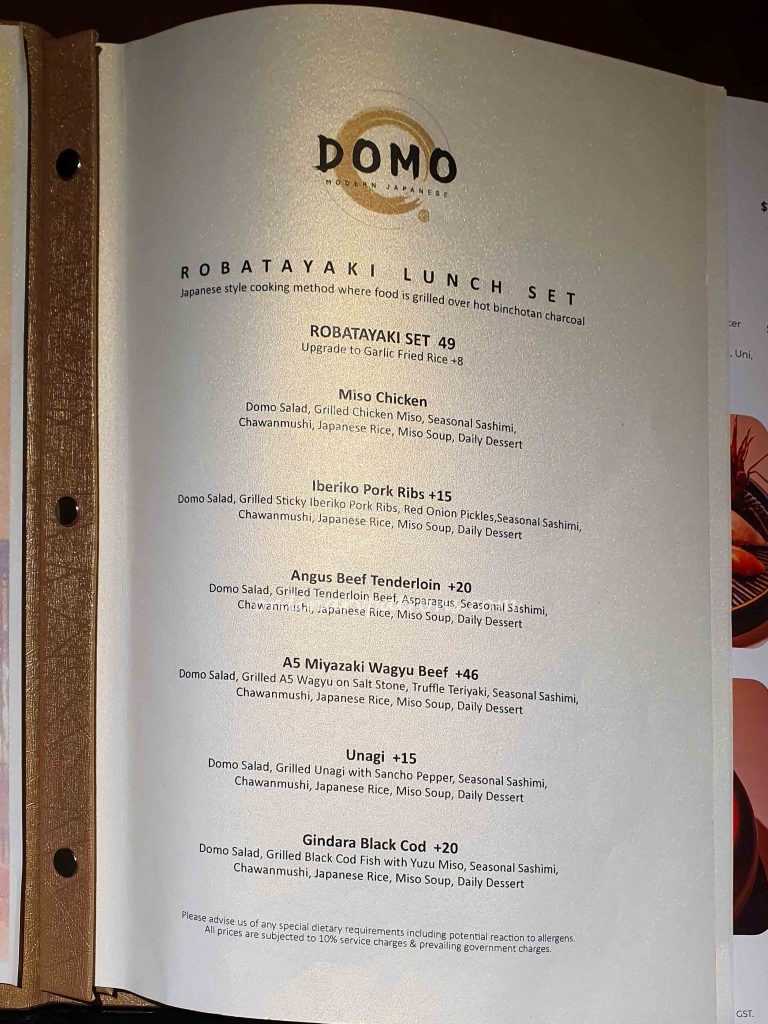 DOMO Modern Japanese : Set Lunch at New Restaurant in Raffles City ...