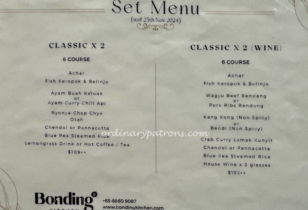 Bonding Kitchen - Modern Peranakan Restaurant at Orchard Gateway - The ...